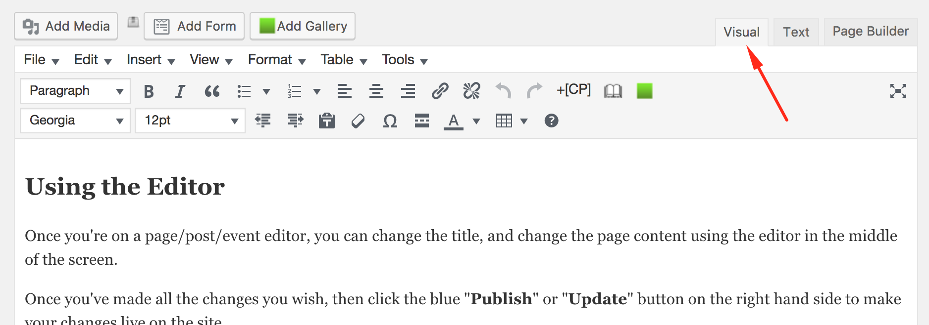 Using the Editor : Yaxham Village Website